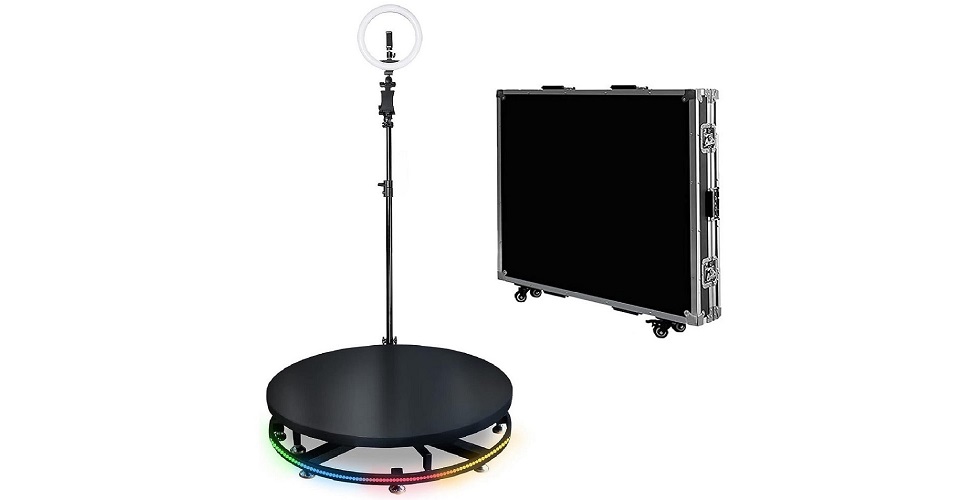 360 Photo Booth PRO - 68cm AUTOMATIC Metal Round Shape (360 camera ...